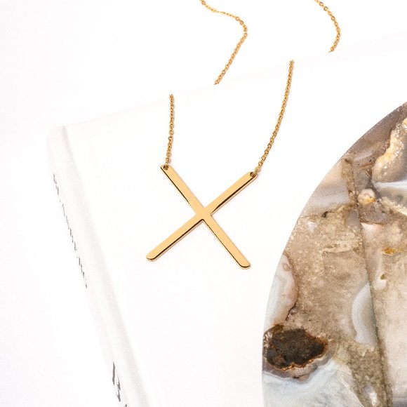 Jewelry | Letter X Pendant Necklace In Stainless Steel | Poshmark
